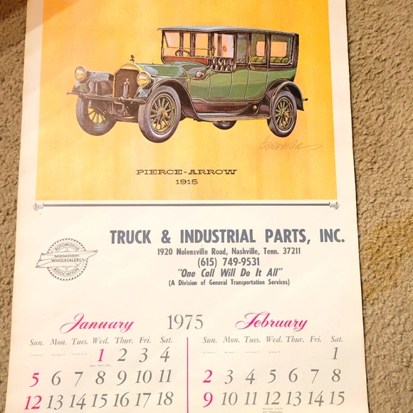 Office | Vintage Calendars 5 Full Year Calendars With Vintage Cars On ...
